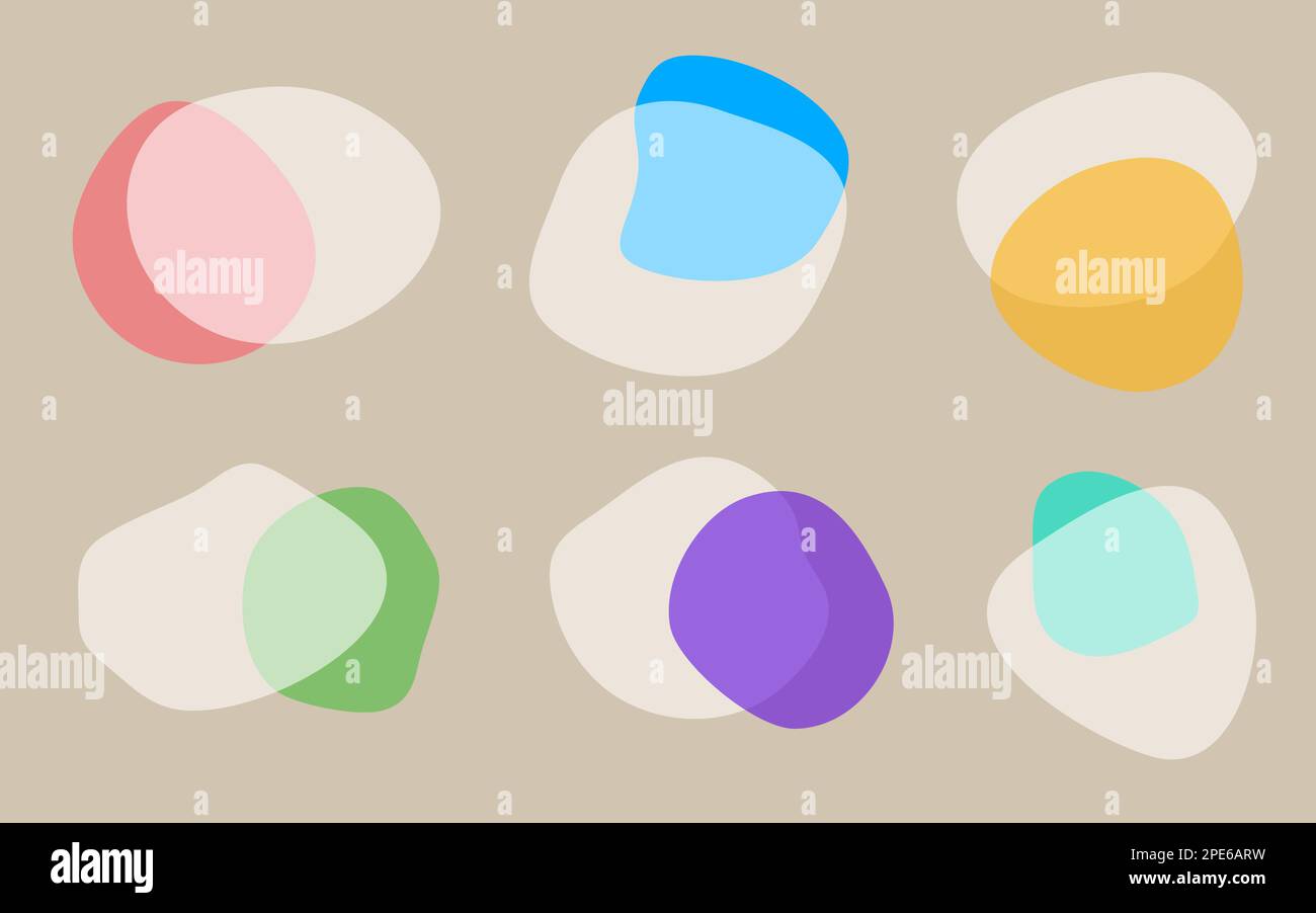 Set of spots, frames. Collection of borders, abstract blob Stock Vector ...