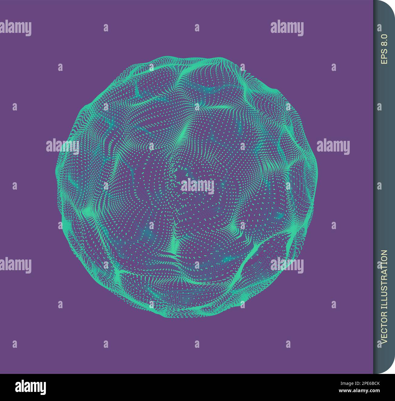 3d Abstract Sphere Array With Dynamic Particles Modern Science And