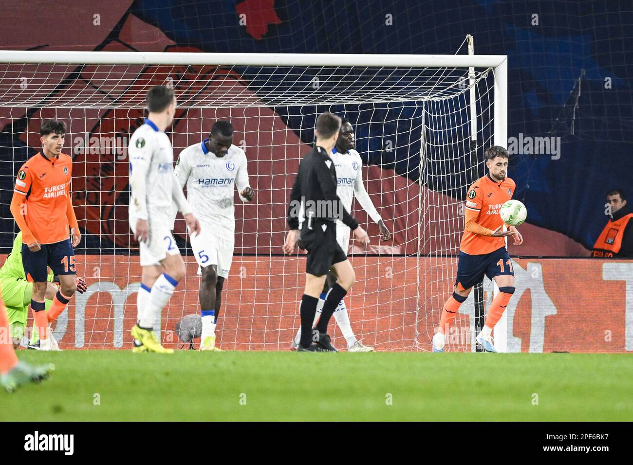 Basaksehir's Adnan Januzaj celebrates after scoring during a soccer ...