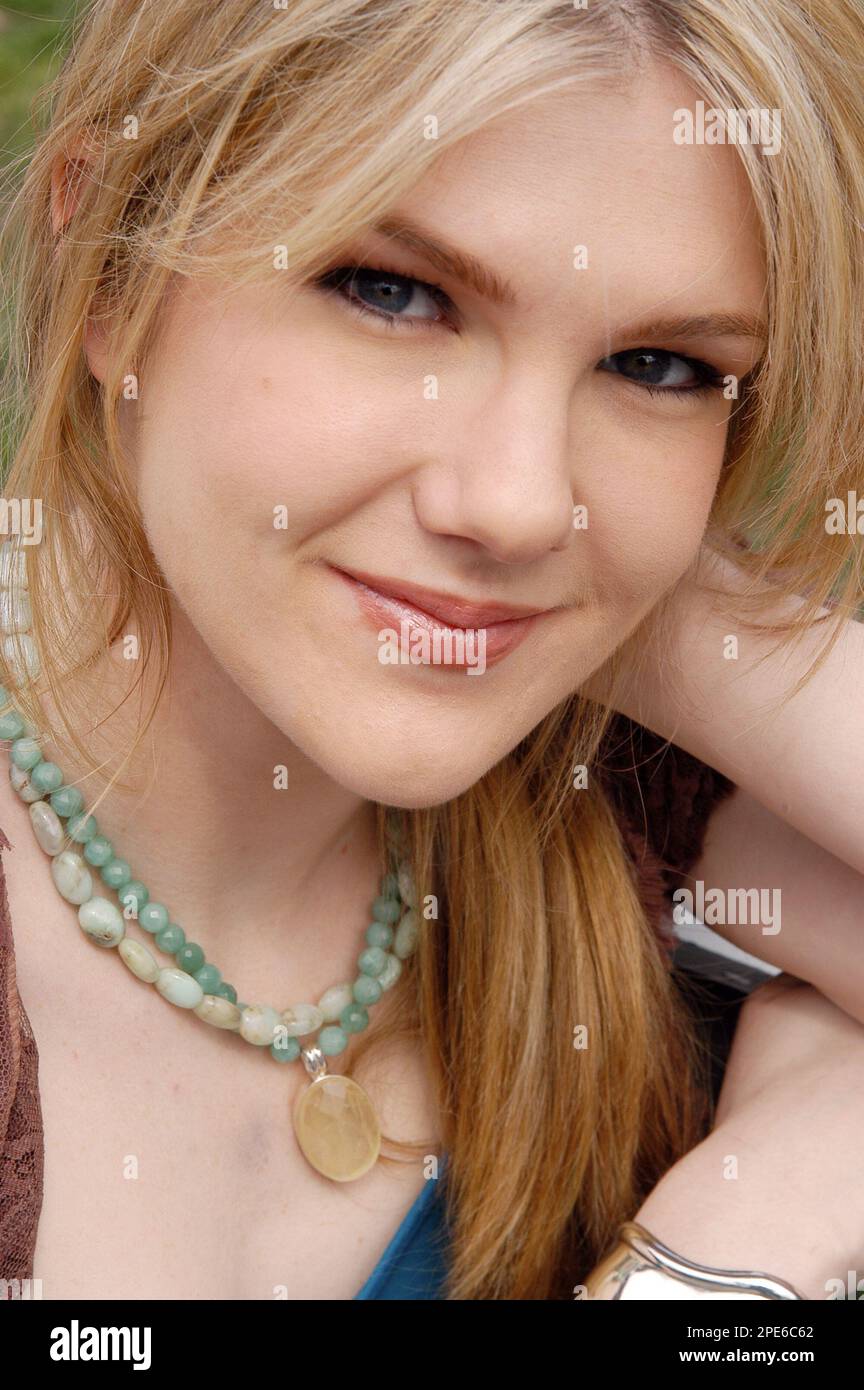 Actress Lily Rabe poses in Stuyvesant Park in New York on April 7, 2005 ...