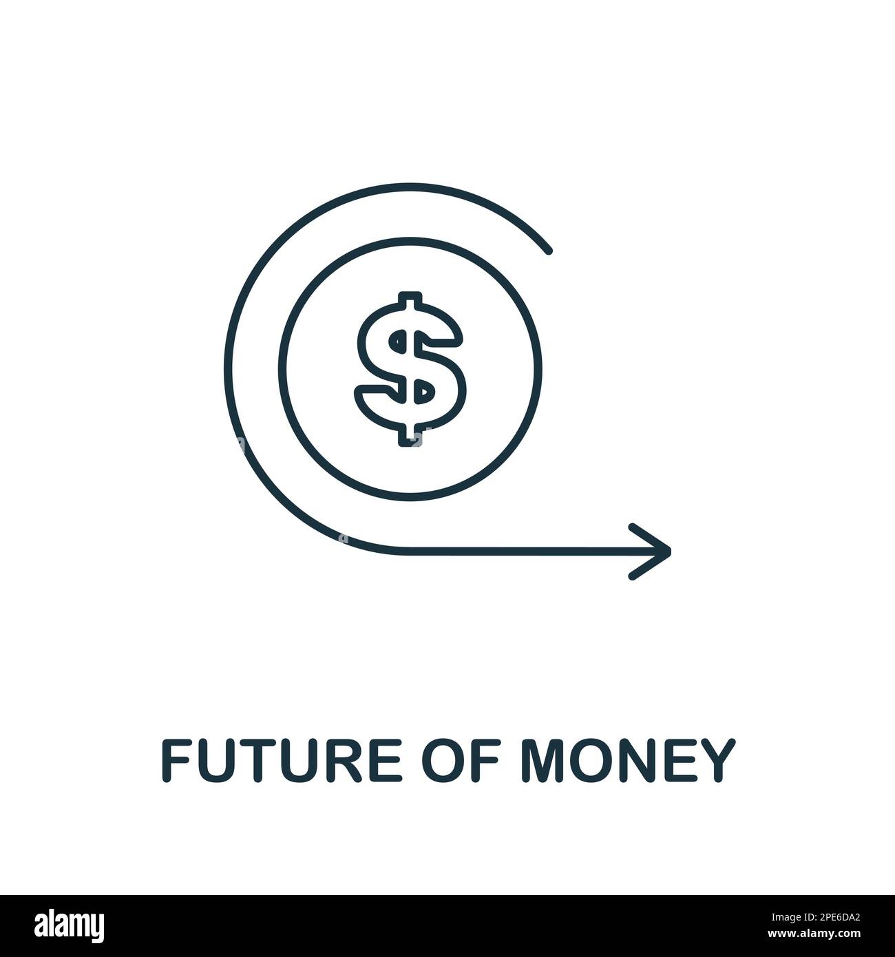 Future Of Money line icon. Monochrome simple Future Of Money outline ...