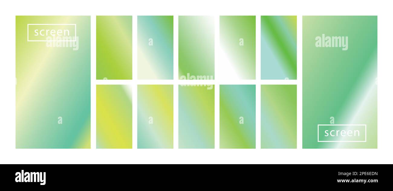 Mobile screen lock display collection of colorful backgrounds in trendy ...