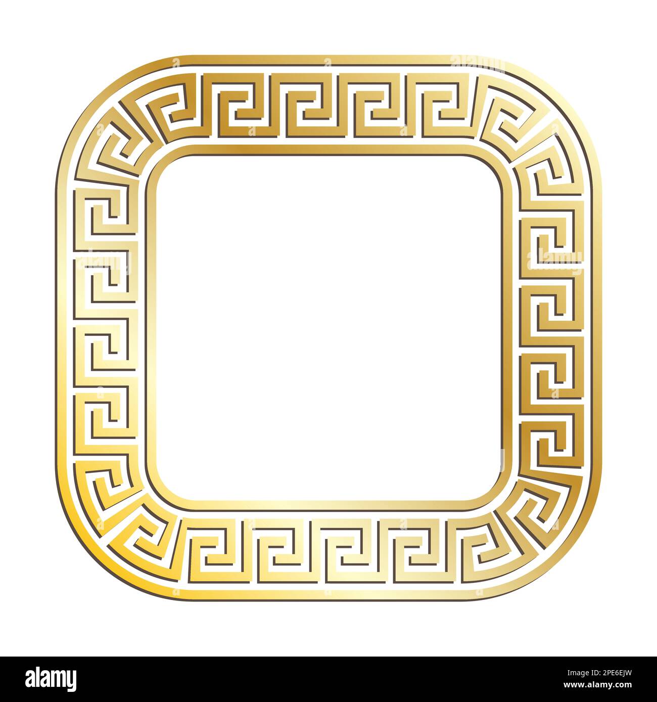 Golden Greek square frames for decorative headers. Golden ancient greek ...