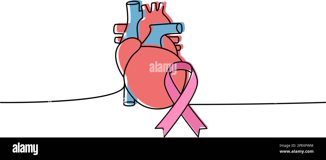 Awareness Ribbon Heart Vector