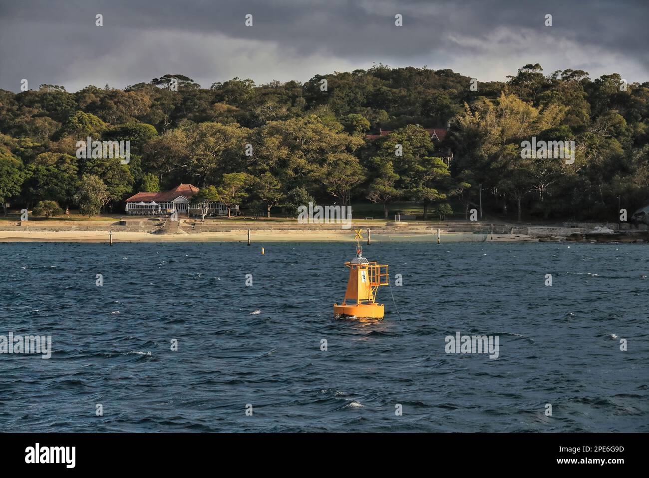 555 Red lateral mark buoy off Shark Bay beach afoot Nielsen Park ...
