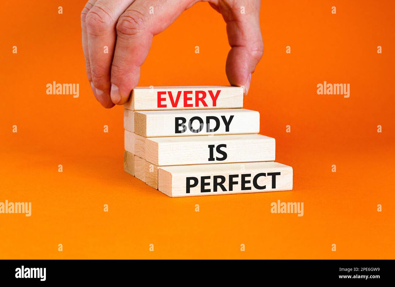 Every body is perfect symbol. Concept words Every body is perfect on ...