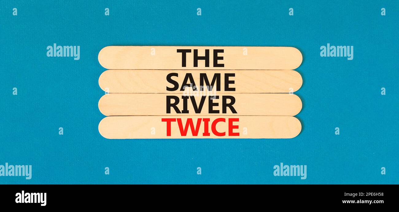 The same river twice symbol. Concept words The same river twice on ...