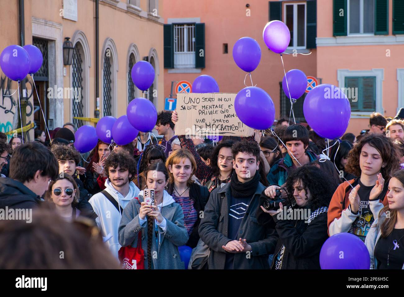 Rome, . 15th Mar, 2023. 15/03/2023 Rome, Student demonstration for the ...