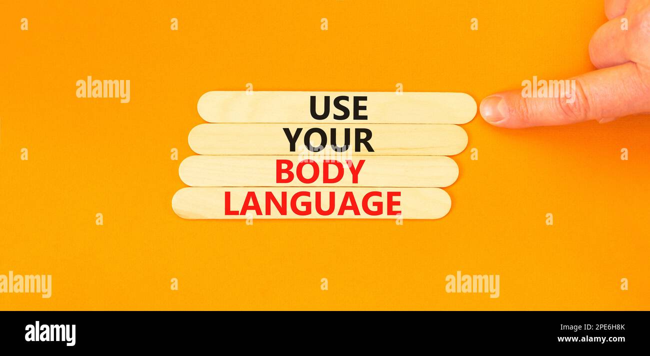 Use your body language symbol. Concept words Use your body language on ...