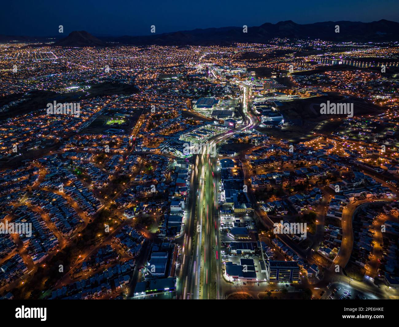 Drone shot, captured with a long exposure technique, captures the ...