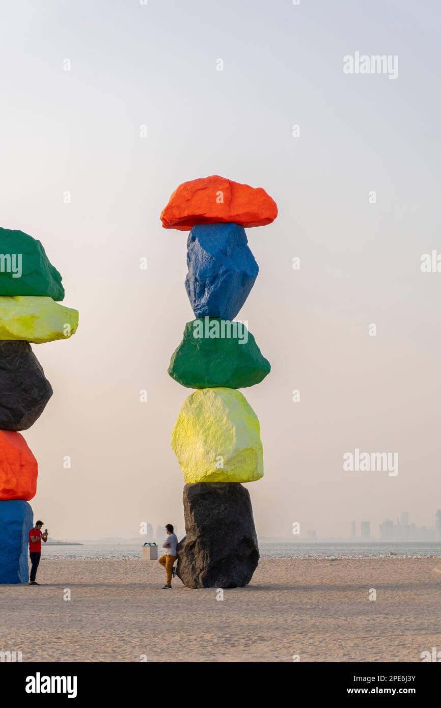 Doha Mountains by Ugo Rondinone, this sculptural installation combines ...