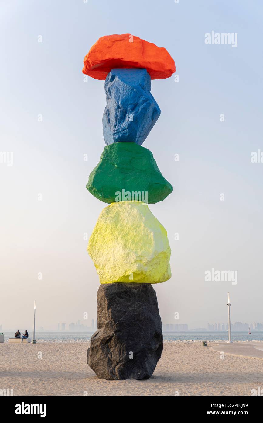 Doha Mountains by Ugo Rondinone, this sculptural installation combines ...