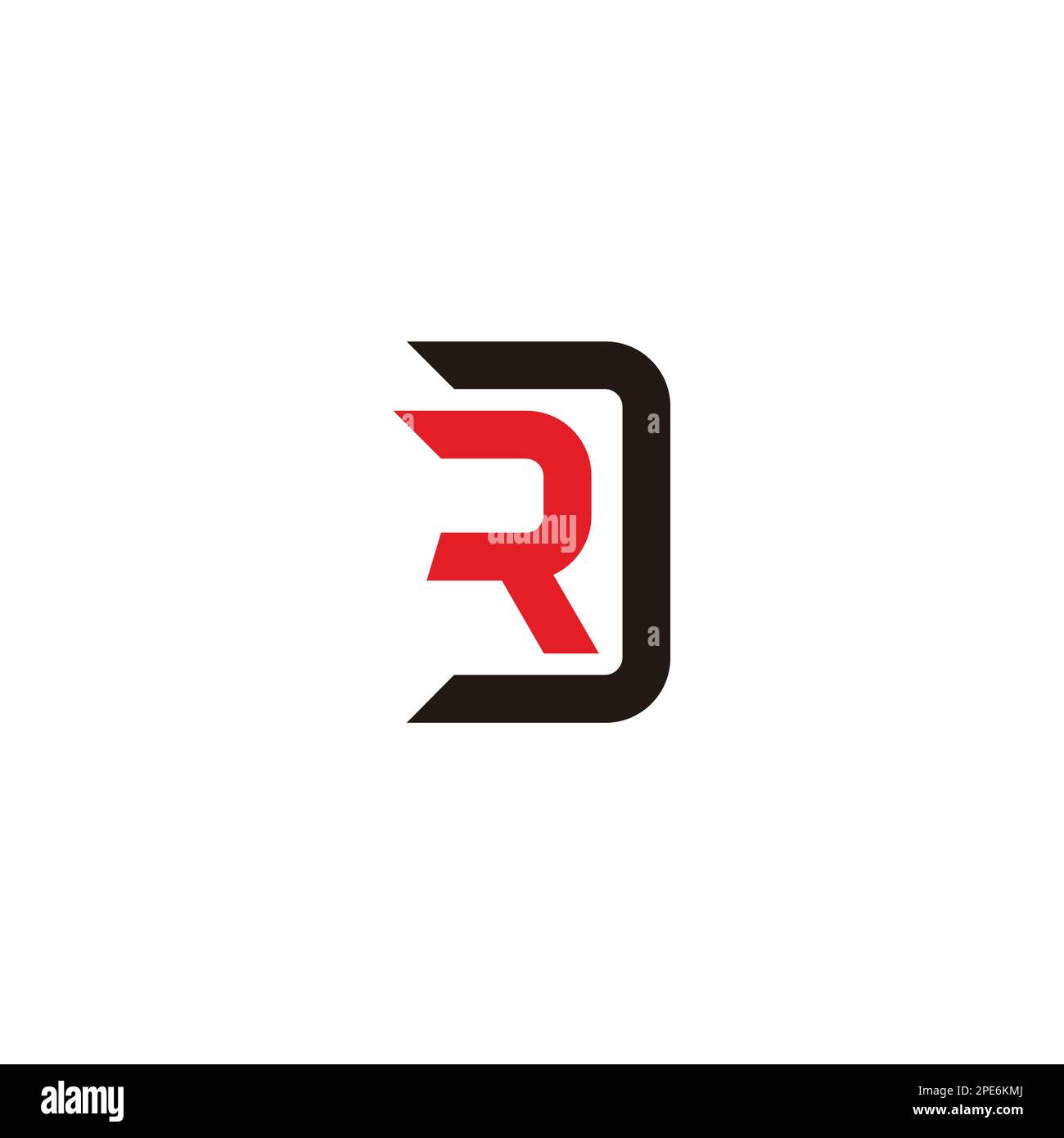 letter rd simple square smart phone logo vector Stock Vector Image ...