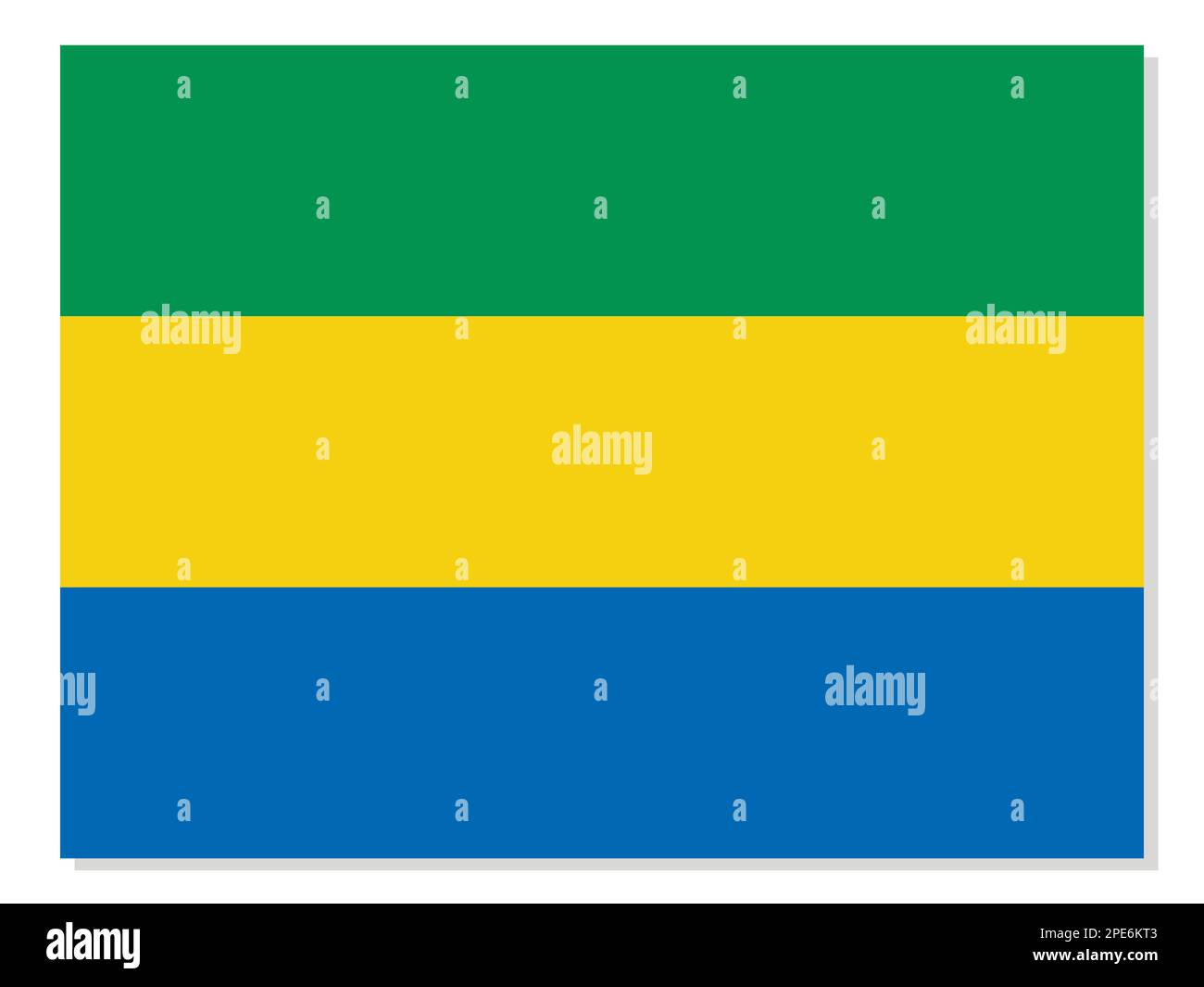 Flag of Gabon. National symbol in official colors. Template icon ...
