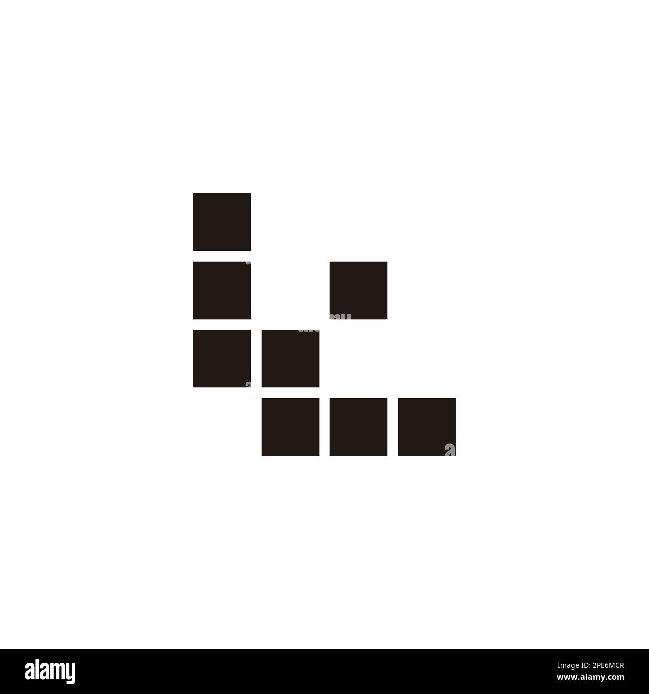 letter lw squares pixels logo vector Stock Vector Image & Art - Alamy