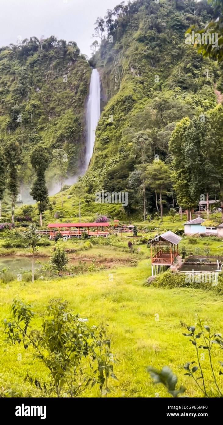 Citambur waterfall Cianjur in Indonesia. Famous tourist attractions and ...