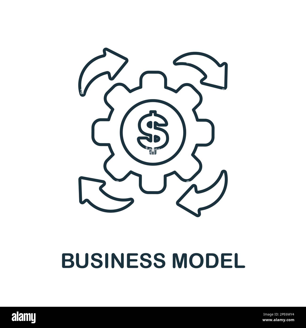 Business Model line icon. Monochrome simple Business Model outline icon ...