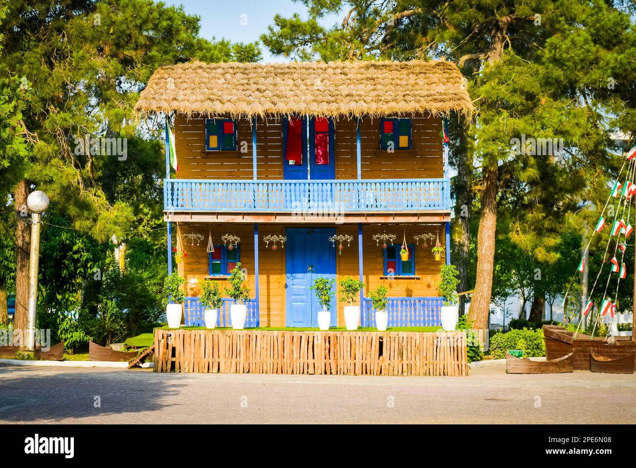 Bandar Anzali, Iran - 11th june, 2022: Old iranian house display in ...