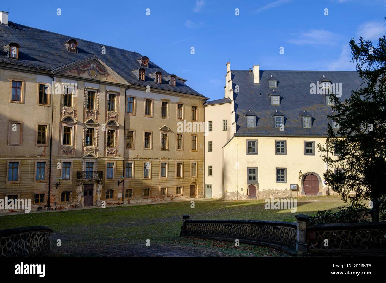 Inner courtyard, Altenburg Castle, Altenburg, Thuringia, Germany Stock ...