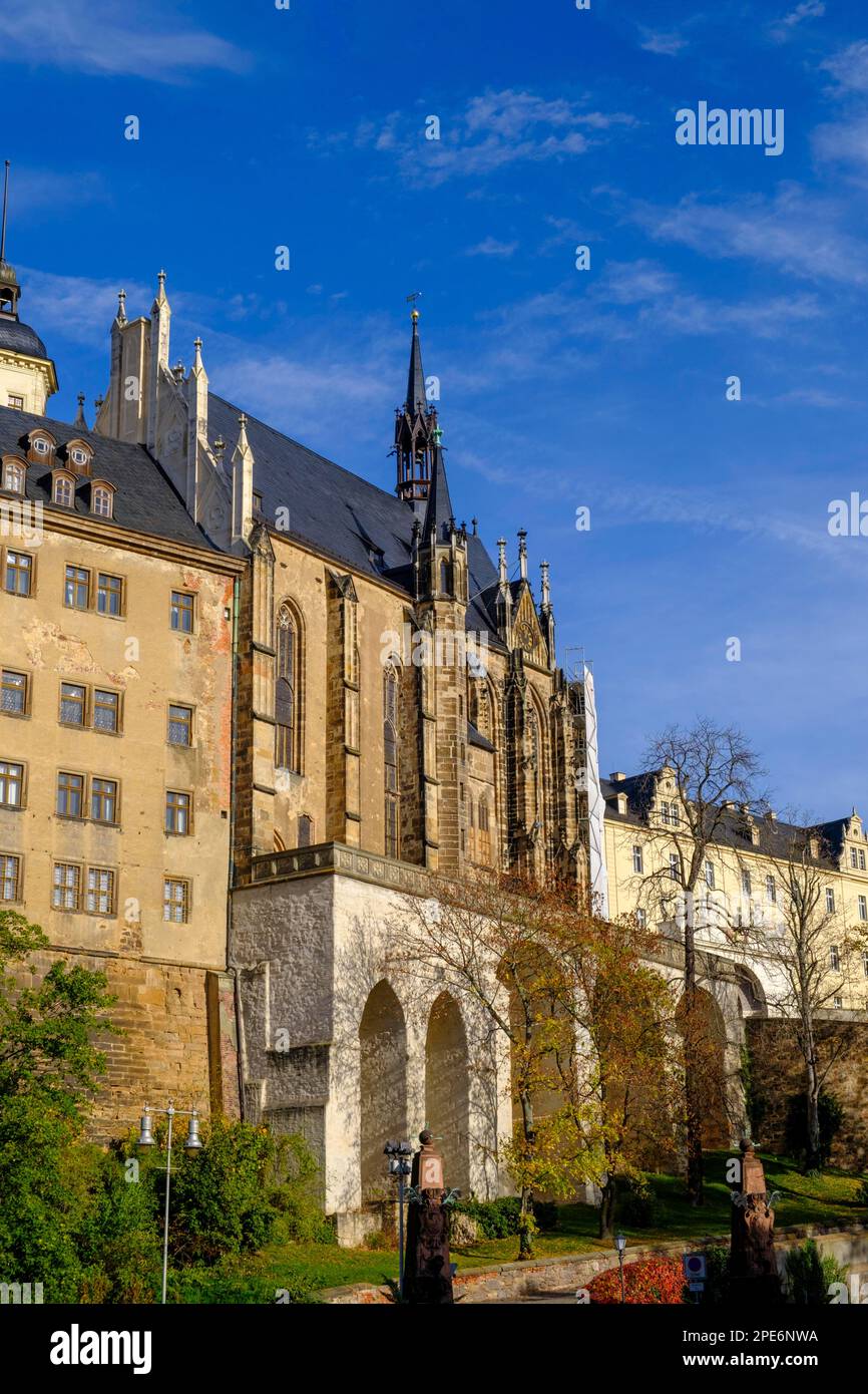 Gothic castle church and entrance portal, Altenburg Castle, Altenburg ...
