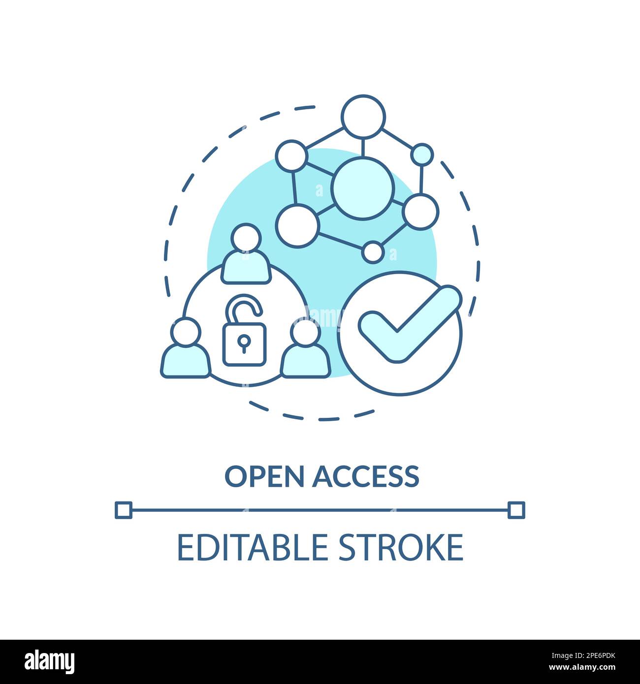 Open access turquoise concept icon Stock Vector Image & Art - Alamy