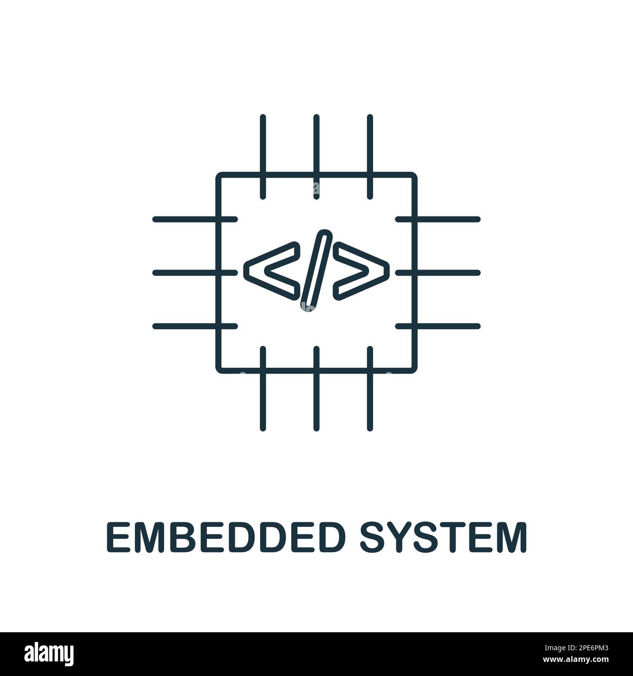 Embedded System line icon. Monochrome simple Embedded System outline ... Embedded System line icon. Monochrome simple Embedded System outline ...