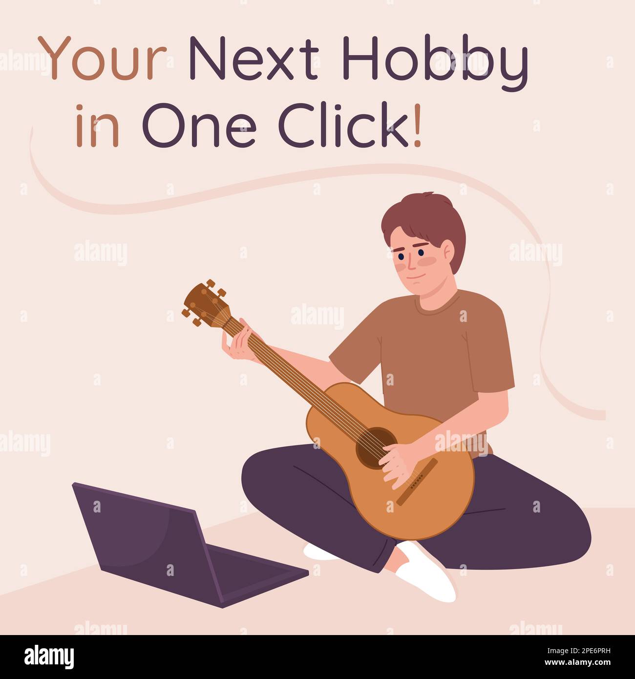 Find next hobby in one click card template Stock Vector Image & Art - Alamy