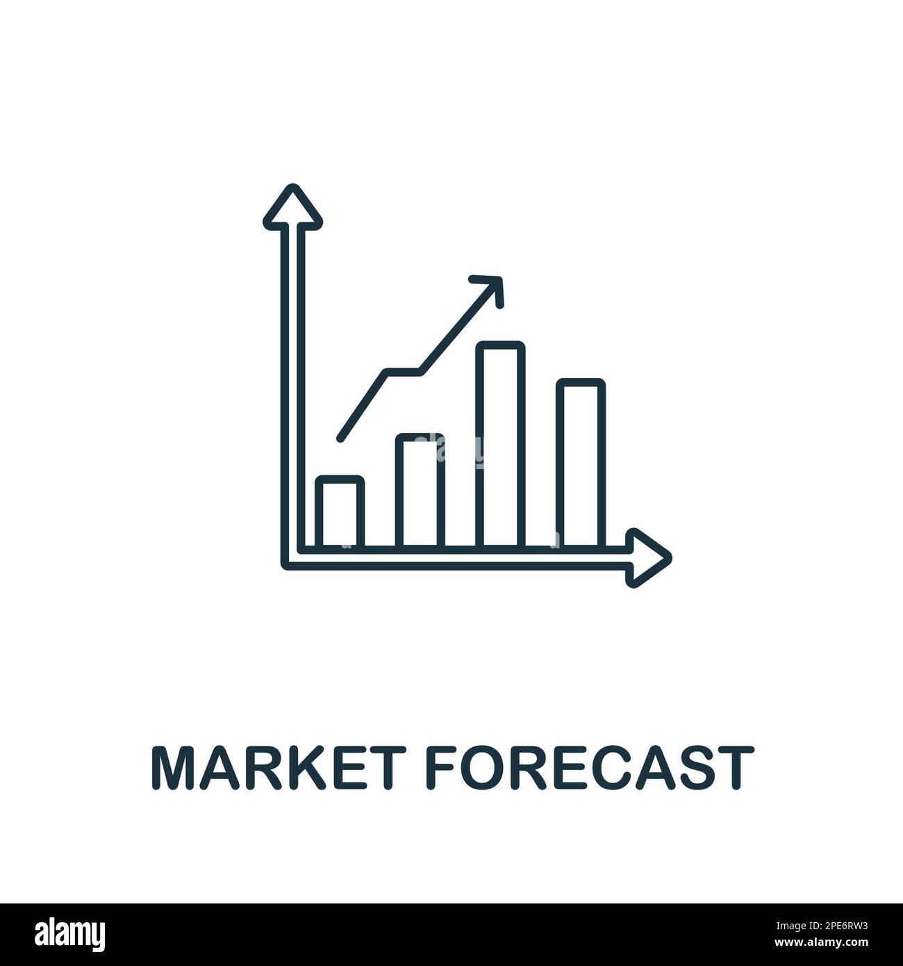 Market Forecast line icon. Colored element sign from finance management ...