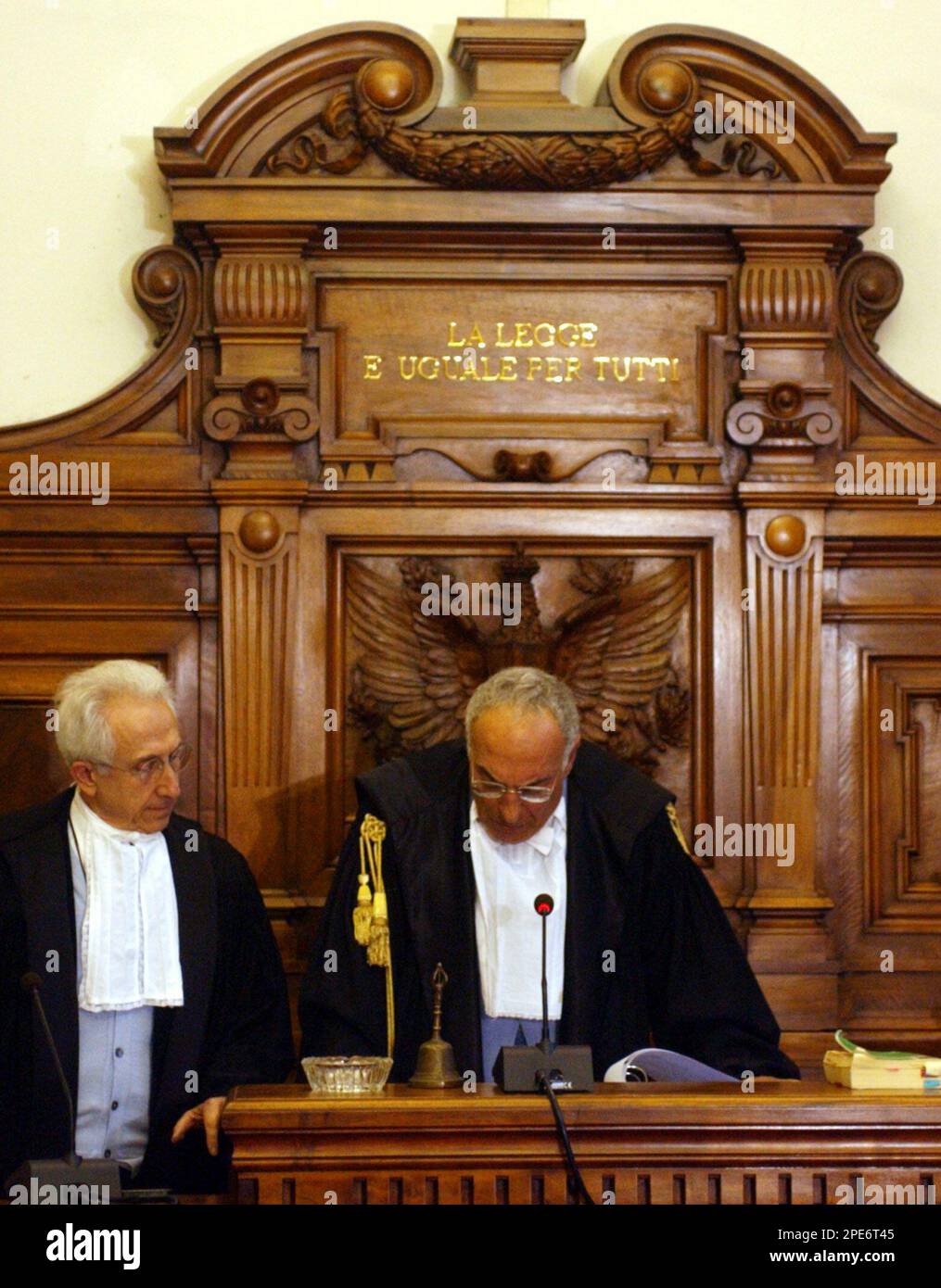 Italian Cassazione high court section president Francesco Morelli ...