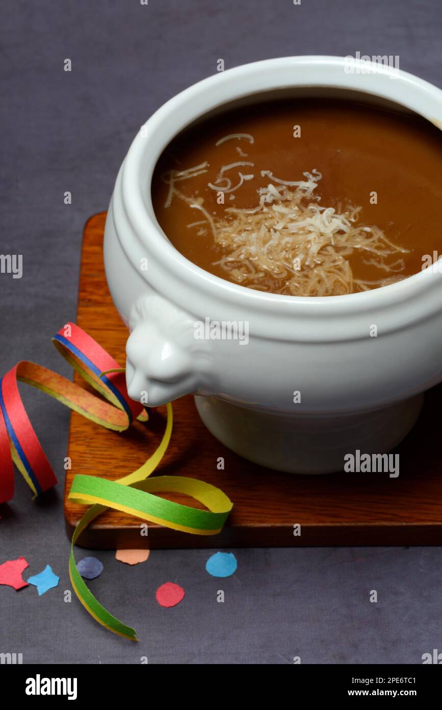 Basler Mehlsuppe, the soup is traditionally eaten at Fasnacht, Basel ...