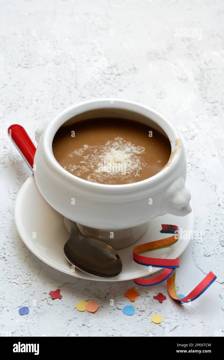 Basler Mehlsuppe, the soup is traditionally eaten at Fasnacht, Basel ...