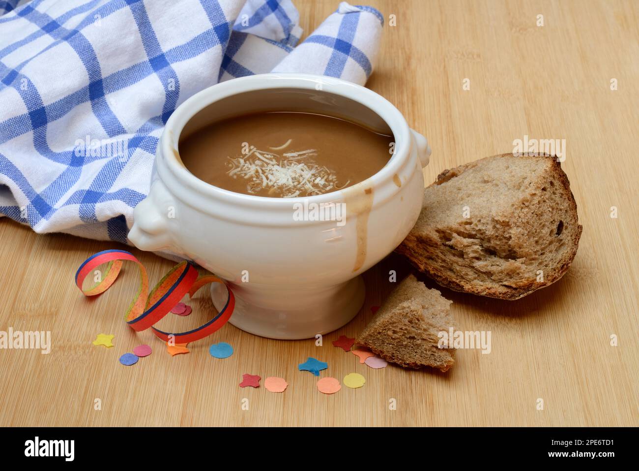 Basler Mehlsuppe, the soup is traditionally eaten at Fasnacht, Basel ...