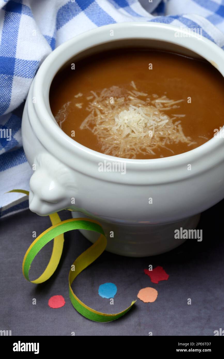 Basler Mehlsuppe, the soup is traditionally eaten at Fasnacht, Basel ...