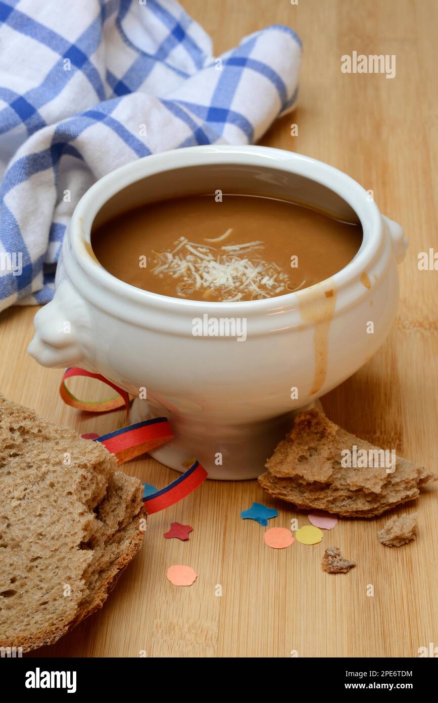 Basler Mehlsuppe, the soup is traditionally eaten at Fasnacht, Basel ...