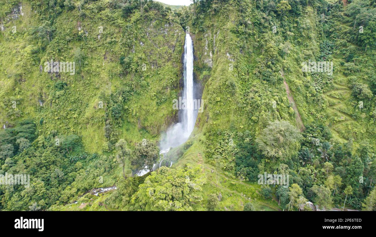 Citambur waterfall Cianjur in Indonesia. Famous tourist attractions and ...