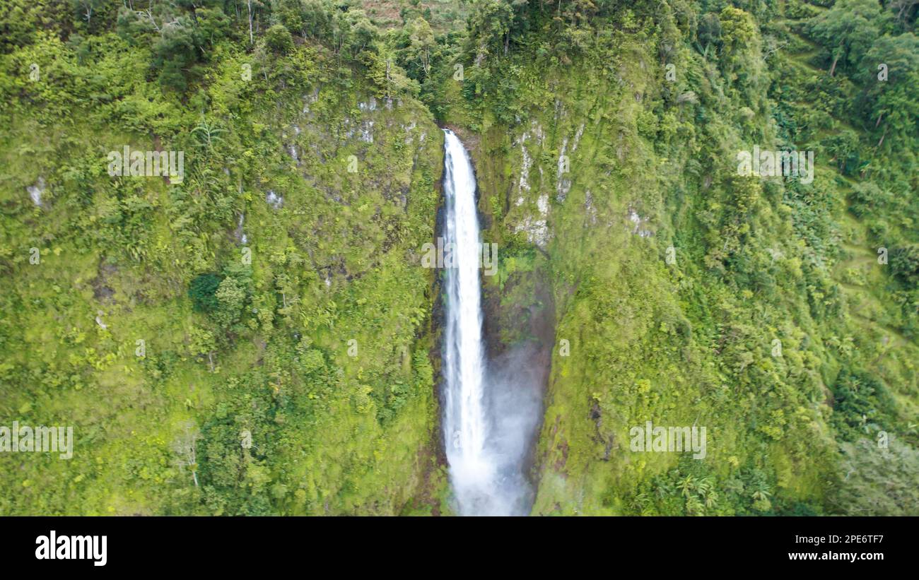 Citambur waterfall Cianjur in Indonesia. Famous tourist attractions and ...