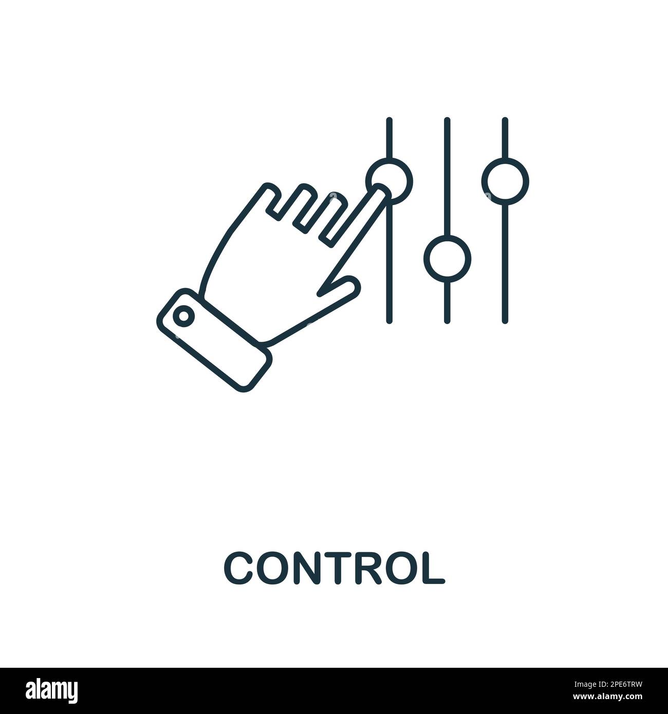 Control line icon. Monochrome simple Control outline icon for templates ...