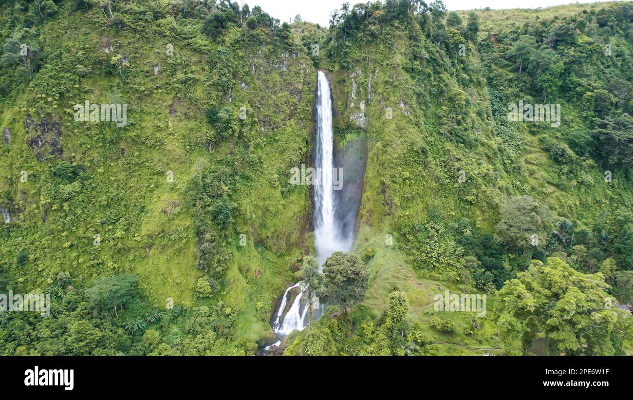 Citambur waterfall Cianjur in Indonesia. Famous tourist attractions and ...