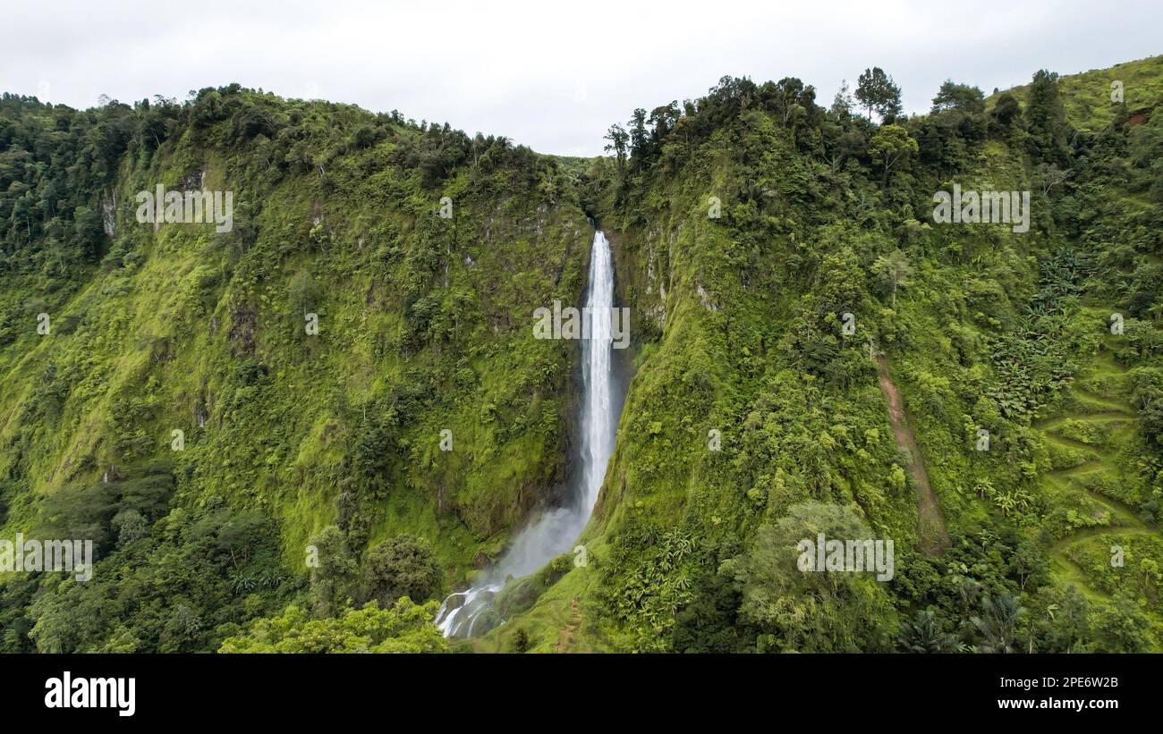 Citambur waterfall Cianjur in Indonesia. Famous tourist attractions and ...