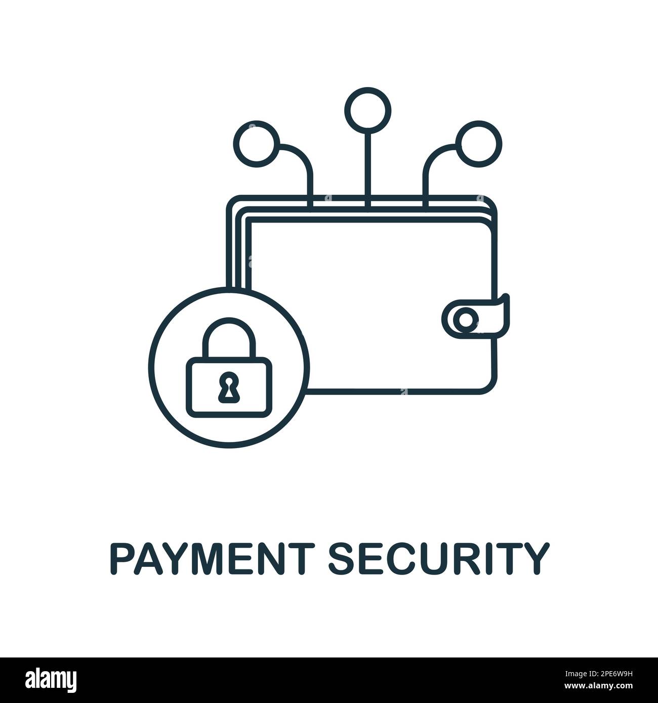 Payment Security line icon. Colored element sign from finance ...