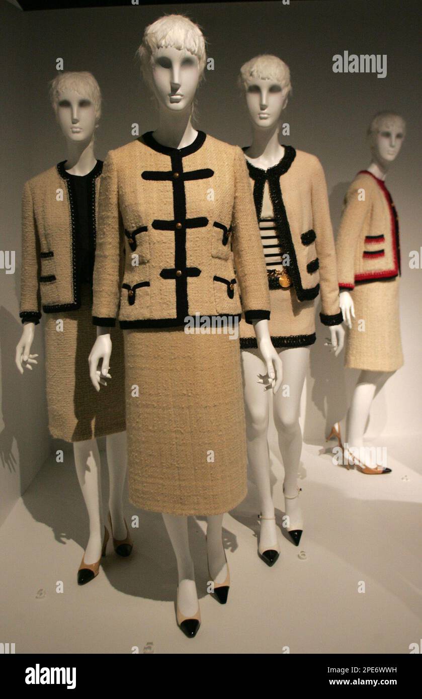 Chanel suits from various decades are shown at the Metropolitan Museum ...