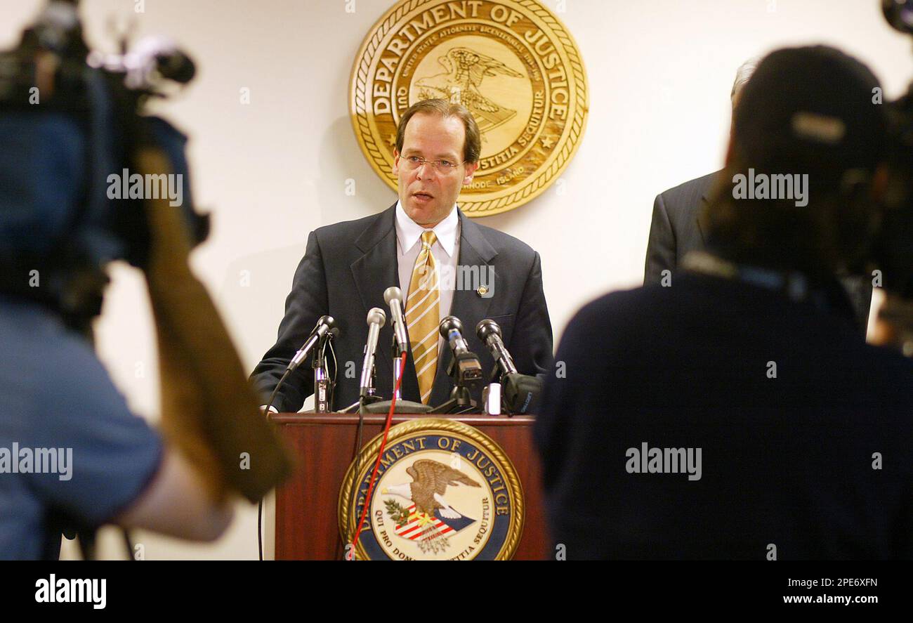 United States Attorney Robert Corrente announces the filing of charges ...