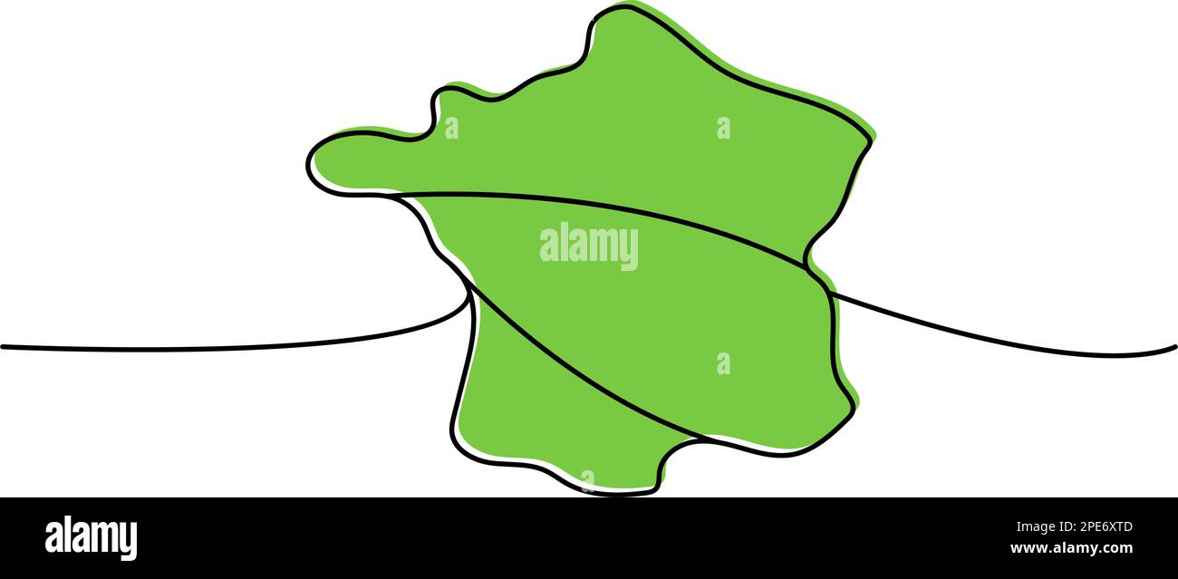 France silhouette colored one line continuous drawing. France country ...