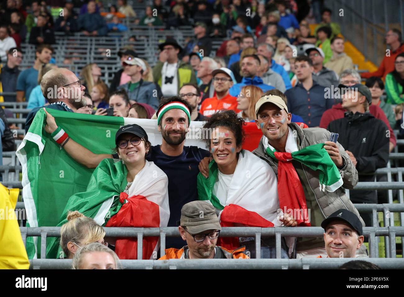 Italian fans at the European Athletics Championship 2022 Stock Photo ...