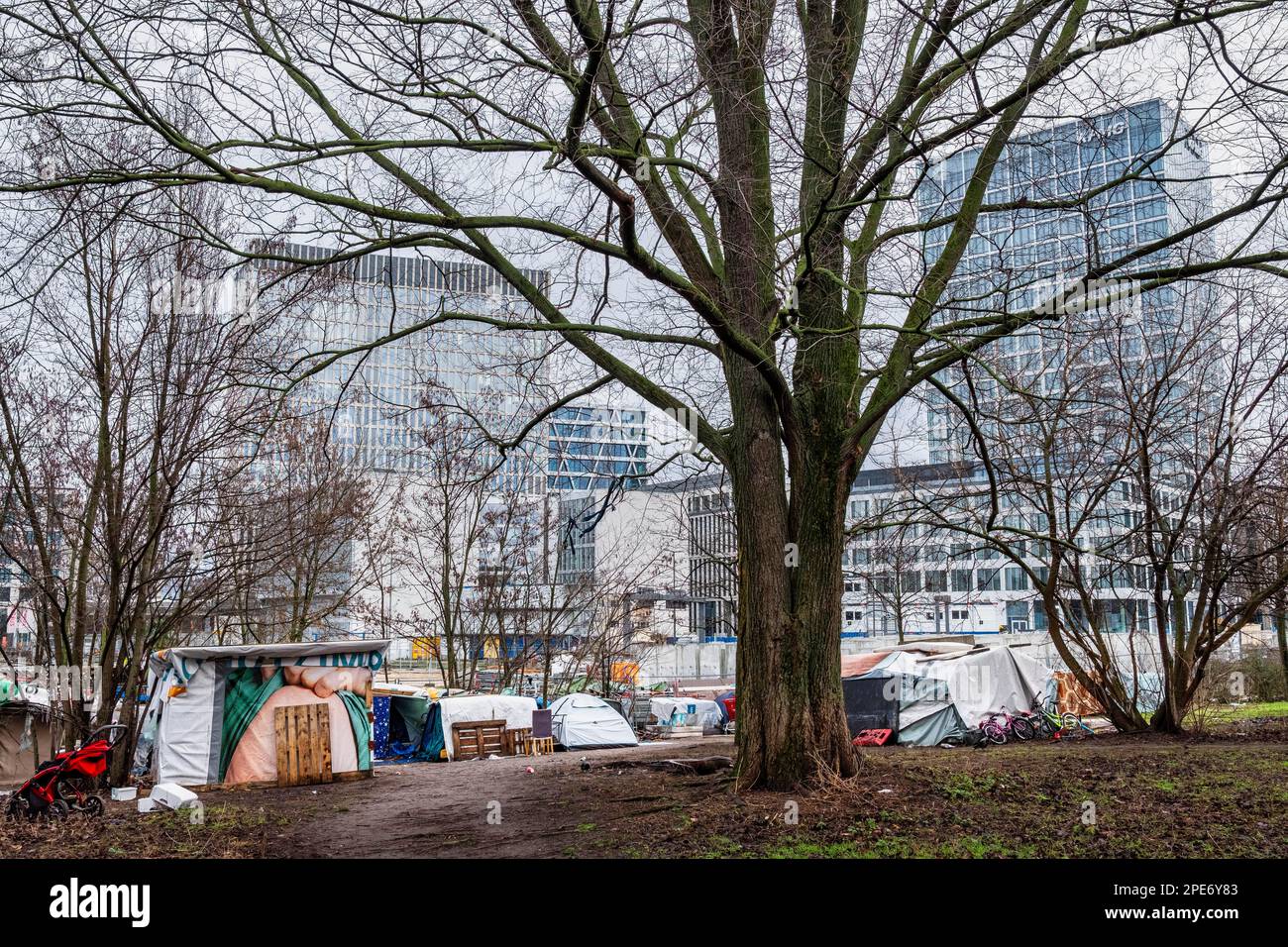Homeless camp, Berlin, Germany Stock Photo - Alamy