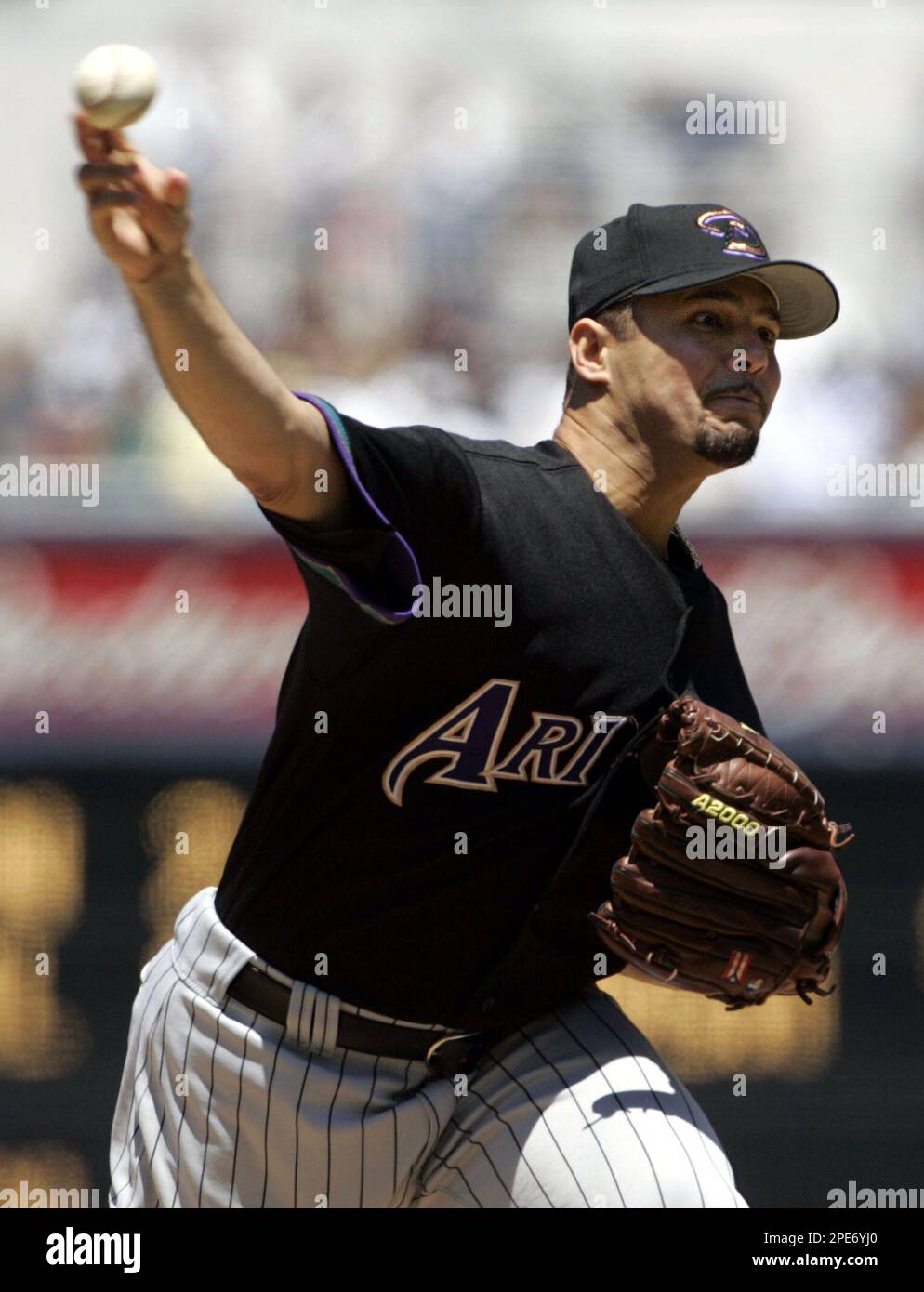 Arizona Diamondbacks starter Javier Vazquez pitches in the first inning ...