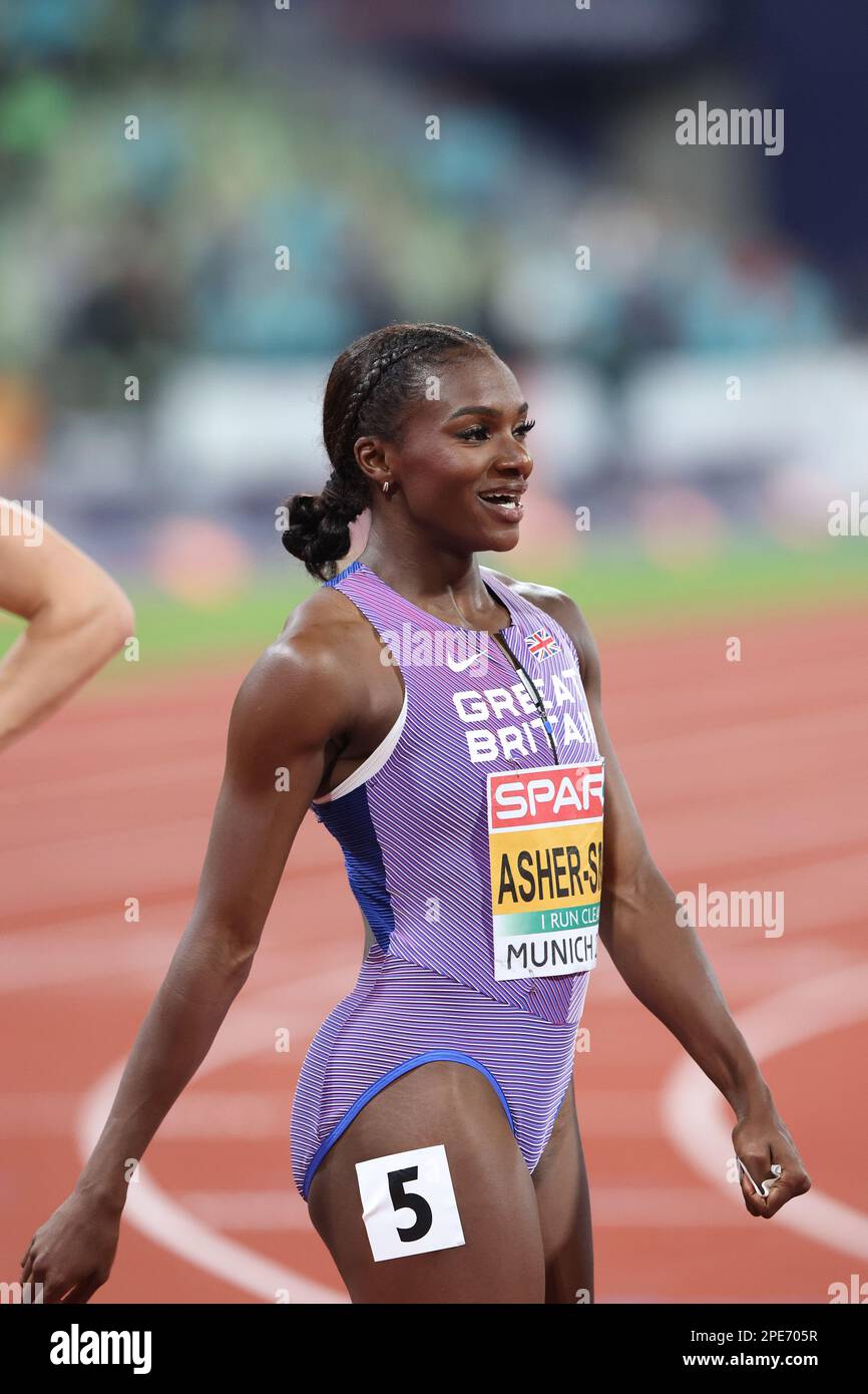 Dina ASHER-SMITH after the 200m Final at the European Athletics ...