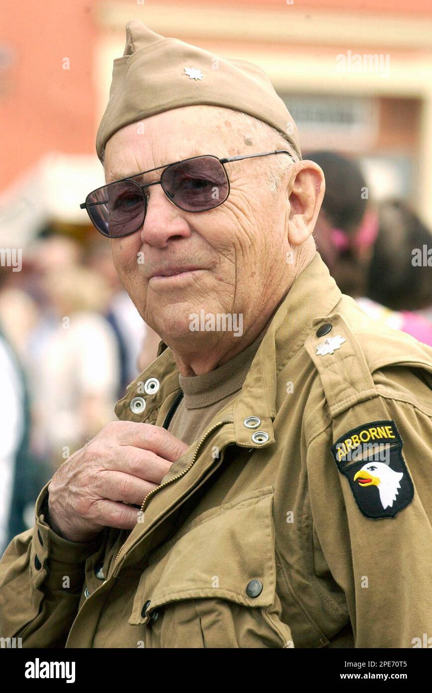 U.S. war veteran Dale King of Everett, WA, during a ceremony to ...