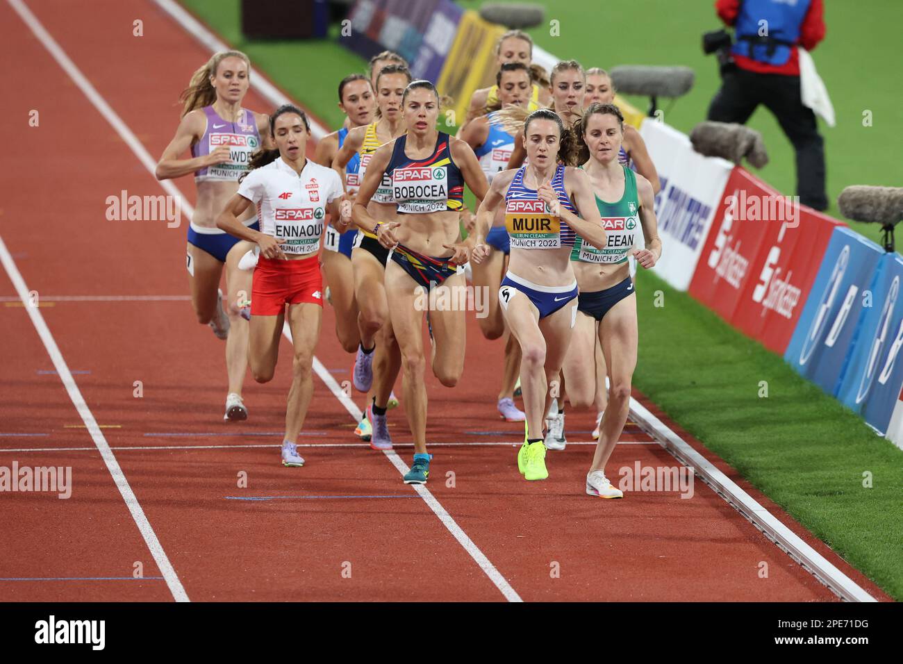 Leading group in the Women's 1500m Final at the European Athletics Championship 2022 Stock Photo ...