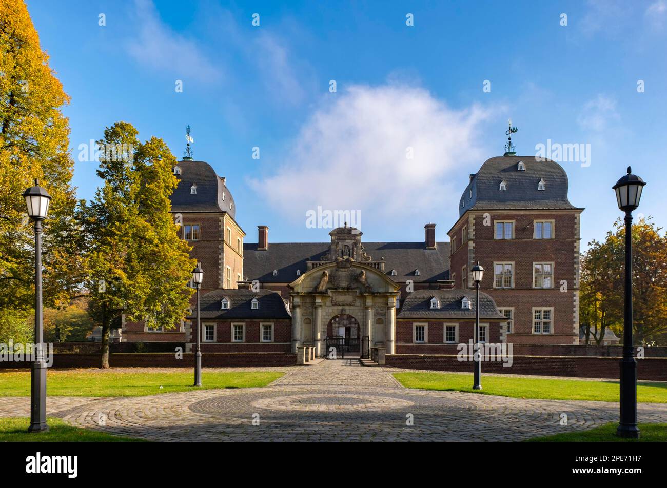 Baroque and moated castle Ahaus, today seat of the Technical Academy ...